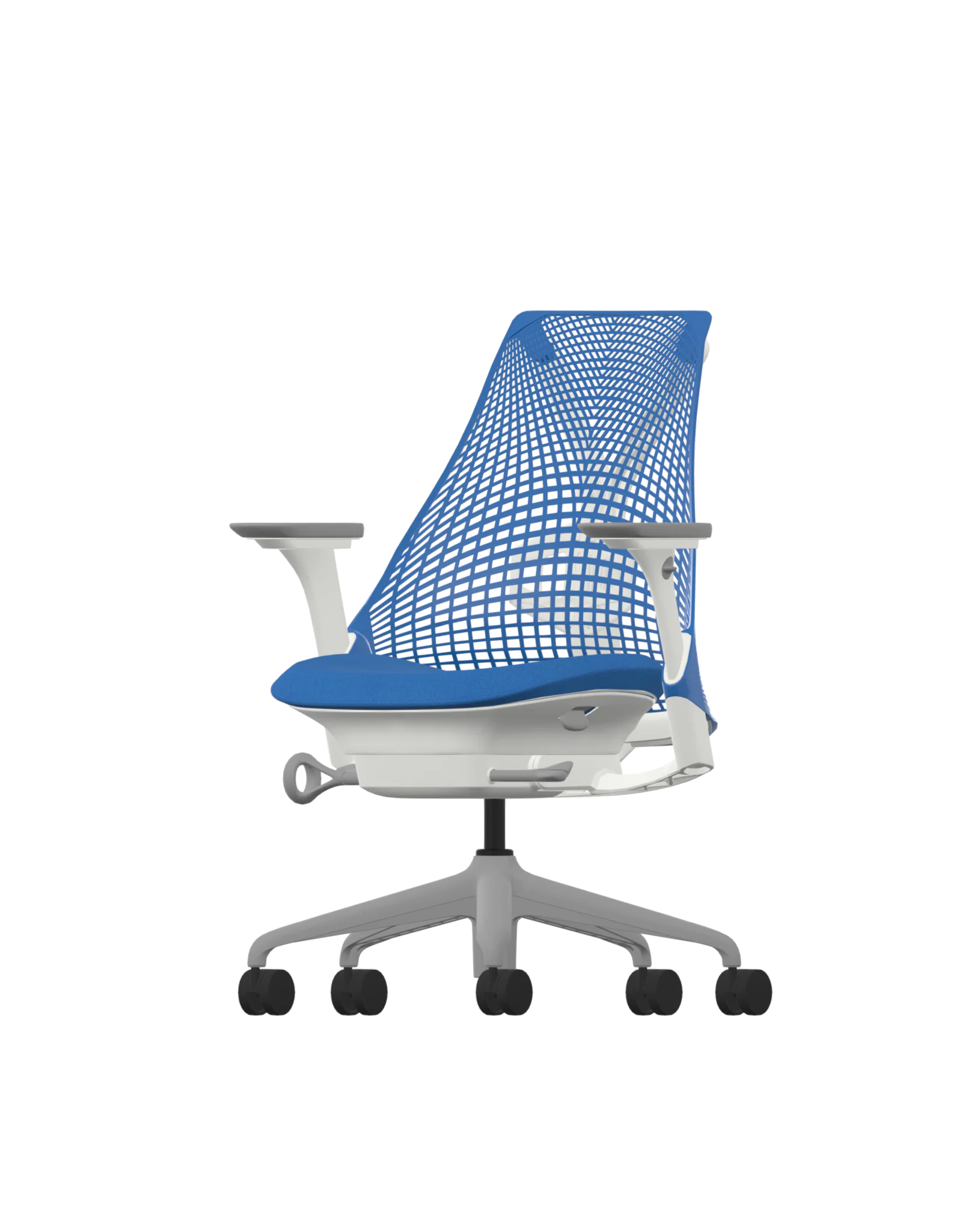 Herman Miller Sayl – White Frame – Berry Blue Rug – Meld Globe Stof ...