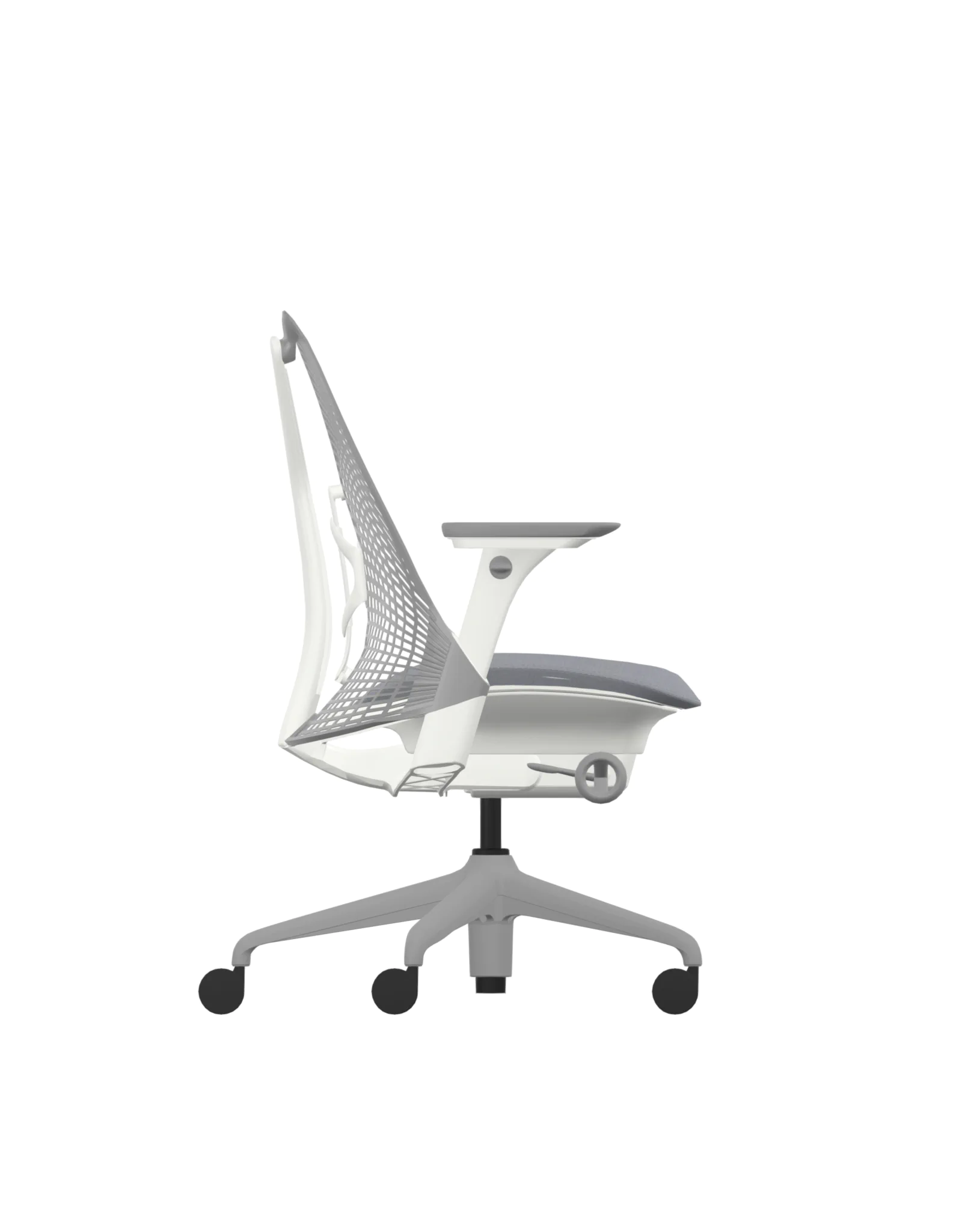 Herman Miller Sayl – White Frame – Fog Rug – Meld Pipe Fabric | LoyalBrand